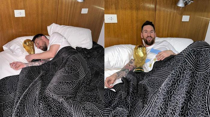Lionel Messi sleeps with FIFA World Cup trophy - Football International ...