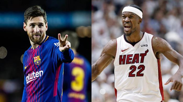 Jimmy Butler ecstatic after Lionel Messi joins Inter Miami - Basketball ...