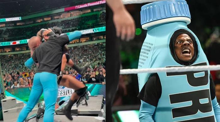 WATCH: IShowSpeed reacts after getting RKOed by Randy Orton at WWE WrestleMania 40 - WWE ...