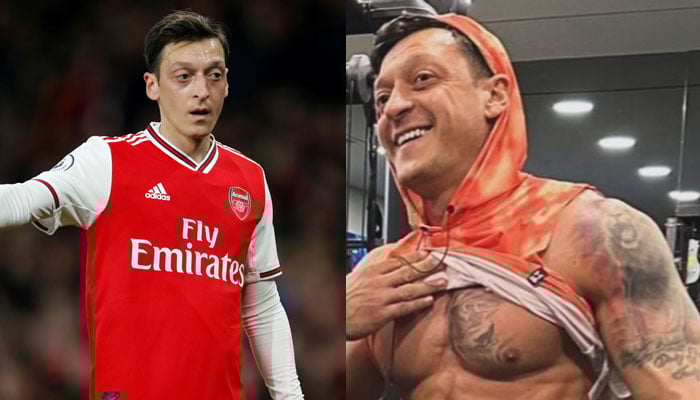 Mesut Ozil shows off ripped body one year after hitting the gym ...
